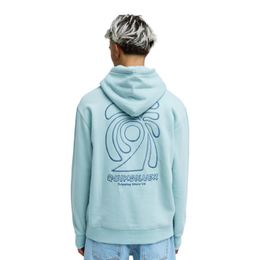 Kapuzensweatshirt Quiksilver "Salt Water Graphic", Herren, Gr. XL, blau haze, Obermaterial: 55% Walkfrottier, 25% Walkfrottier, 20% Microfaser;, Sweatshirts Kapuzensweatshirt