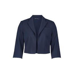 Kurzblazer Betty Barclay "Kurzblazer mit 3/4 Arm", Damen, Gr. 36, blau (dunkelblau), Obermaterial: 86% Polyester PES. 14% Elasthan EL., Blazer Kurzblazer