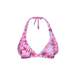 JOOP! JOOP JEANS Damen Bandeau-Bikini-Top "Hibiscus Beach (JOOP Jeans)"pink aop, Gr. 40, Obermaterial: 83% Polyamid, 17% Elasthan, Bikini-Oberteile