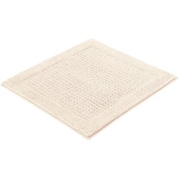 Badematte Kleine Wolke "Net", beige (natur), H:17mm, Baumwolle, Badematten, Badematte, Badteppich, Uni Farben, rutschhhemmend