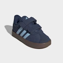 Sneaker adidas Sportswear "VL COURT 3.0", M&auml;dchen, Gr. 21, night indigo, clear sky, gum5, Leder, Synthetik, Schuhe Sneaker, f&uuml;r Kinder, inspiriert vom Design des adidas samba