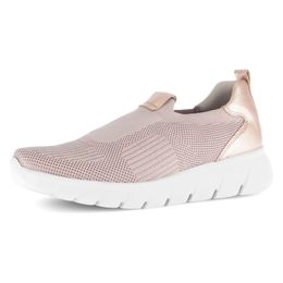 Slip-On Sneaker Gabor, Damen, Gr. 37, rosa (ros&eacute;), Textil, Ziegenleder, unifarben, Schuhe Slip-On Sneaker, Freizeitschuh, Halbschuh, Slipper mit Ziern&auml;hten