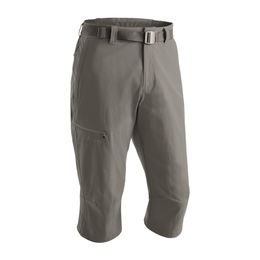 Caprihose Maier Sports "Jennisei", Herren, Gr. 56, Normalgr&ouml;&szlig;en, braun (schlamm), 90% Polyamid, 10% Elasthan, Hosen Caprihose, kurze Hose Herren, luftige Wanderhose, leichte Outdoorhose, Reg Fit