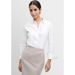 Cinque Damen Hemdbluse "CIBRAVO", wei&szlig;, Gr. 42, unifarben, Web, Obermaterial: 73% Baumwolle, 24% Polyamid, 3% Elasthan, Blusen, Mit
