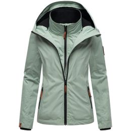 Outdoorjacke Marikoo "&Uuml;bergangsjacke Erdbeere", Damen, Gr. L, gr&uuml;n (smokey mint), Obermaterial: 100% Polyester PES. Obermaterial: Futter: 100% Polyester PES. 100% Polyester PES., Jacken Outdoorjacke