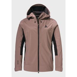 Sch&ouml;ffel Outdoorjacke SCH&Ouml;FFEL "Mountain Softshell Jk Style Milagle WMS", Damen, Gr. 38, lila (3905, braun), Oberstoff: Aussenseite: 92% Polyester, 8% Elasthan, Innenseite: 100% Polyester; (Membran: Thermoplastisches Polyurethan); Oberstoff Einsatz: 92% Polyester, 8% Elasthan, regular fit, Jacken Outdoorjacke
