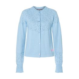 LIEBLINGSST&Uuml;CK LIEBLINGSST&Uuml;CK Damen Strickjacke "ZazaL"424, blau bell, Gr. 34, Obermaterial: 100% Baumwolle, Strickjacken, aus 100% Baumwolle