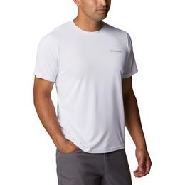 Funktionsshirt Columbia, Herren, Gr. XL (54), wei&szlig;, Obermaterial: 100% Polyester, Shirts Funktionsshirt, leichtes Material, feuchtigkeitstransportierendes Gewebe