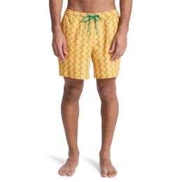 Boardshorts Quiksilver "Stretch Printed Volley 16", Herren, Gr. XS, mineral gelb horizon, Obermaterial: 92% Microfaser, 8% Elasthan;, Hosen Boardshorts