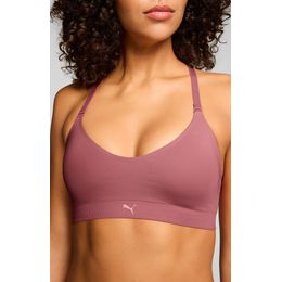 Bustier Puma "Puma WOMEN 3D KNIT SPORT TRIANGLE TOP", Damen, Gr. M, N-Gr, rosa (dusty pink), Single Jersey, Obermaterial: 89% Polyamid, 11% Elasthan, BHs Bustier, wendbare und verstellbare Tr&auml;ger f&uuml;r einen personalisierten Look
