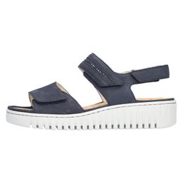 Waldl&auml;ufer Sandale WALDL&Auml;UFER "K-VALERIE", Damen, Gr. 8 (42), blau (dunkelblau), Nubukleder, unifarben, Schuhe Sandale, Sommerschuh, Sandalette in Extraweite K f&uuml;r den kr&auml;ftigen Fu&szlig;
