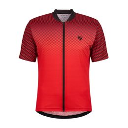 Ziener Herren Radtrikot "NELETE-Z", rot, Gr. 46, Obermaterial: 100% Polyester. Obermaterial 2: 90% Polyester, 10% Elasthan, Trikots