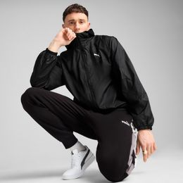 Puma Herren Windbreaker "ESS REGULAR WINDBREAKER", schwarz, Gr. L, unifarben, Netz, Obermaterial: 100% Polyester, Jacken, mit kuscheliger Kapuze,