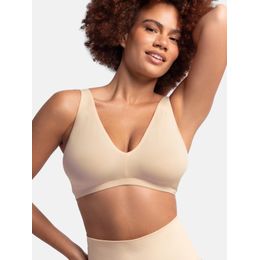 Bralette Dorina, Damen, Gr. L, N-Gr, beige, Obermaterial: 78% Polyamid, 22% Elasthan, unifarben, bequem, BHs Bralette, mit nahtlosem Flexi-Material
