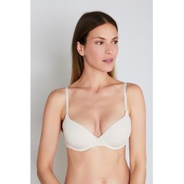 JOOP! B&uuml;gel-BH JOOP "Sensation", Damen, Gr. 75, Cup A, beige (leuchtendes beige), Obermaterial: 58% Polyamid, 32% Polyester, 10% Elasthan, unifarben, comfort fit, BHs B&uuml;gel-BH, mit stilvoller Verzierung am Mittelsteg