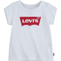 T-Shirt LEVI'S KIDS "LVG BATWING TEE", M&auml;dchen, Gr. 3/62, rot (rot, wei&szlig;), Jersey, Obermaterial: 60% Baumwolle, 40% Polyester, bedruckt, Basic schmal h&uuml;ftbedeckend, Rundhals, Shirts T-Shirt, mit LEVIS-Print - for BABY GIRLS
