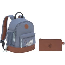 L&auml;ssig Kinderrucksack L&Auml;SSIG "Adventure, Tractor, Mini Backpack", M&auml;dchen, Gr. B/H/T: 25cm x 27cm x 16cm, blau (blau denim), Baumwolle, Polyester, Polyurethane, Rucks&auml;cke Kinderrucksack, PETA-approved vegan