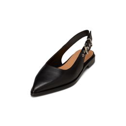 Marc O'Polo Ballerina MARC O'POLO "mit verstellbarem Riemen", Damen, Gr. 39, schwarz, Obermaterial: 100% Leder, unifarben, Schuhe Ballerina