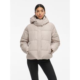 Steppjacke Vila "VIMILJA PADDED PUFFER - NOOS", Damen, Gr. 40, grau (chateau gray), Web, Obermaterial: 100% Polyester, unifarben, regular fit, Jacken Steppjacke