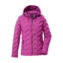 Steppjacke Killtec "KOW 23 WMN QLTD JCKT", Damen, Gr. 42, rosa (pink), Oberseite: 100% Polyester;R&uuml;ckseite: 100% Polyester;F&uuml;llung: 100% Polyester, Jacken Steppjacke, Wasserabweisende Damenjacke mit verstellbarer Kapuze und Taschen