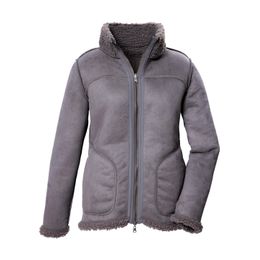 G.I.G.A. by Killtec Wendejacke "GW 62 WMN JCKT", Damen, Gr. 36, grau (stein), Obermaterial: 100% Polyester, G.I.G.A. DX BY KILLTEC, Jacken Wendejacke, Wendbare Damenjacke in Wildlederoptik, warm, mit 4 Taschen