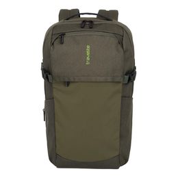 Laptoprucksack Travelite "PATHWAY Allround", Gr. B/H/T: 22cm x 48cm x 16cm, gr&uuml;n (oliv), Polyester, Rucks&auml;cke Laptoprucksack, Aufsteckfunktion Freizeitrucksack Allrounder