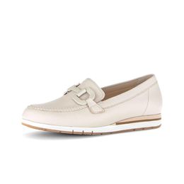 Slipper Gabor "Slipper", Damen, Gr. 38,5, creme, Schuhe Slipper