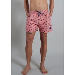 Badeshorts Ceceba, Herren, Gr. 5M, N-Gr, rot, Obermaterial: 100% Polyester. Innenslip: 100% Polyester, gemustert, gestreift, l&auml;ngsgestreift, Badehosen Badeshorts, mit tollem Print f&uuml;r warme Sommertage, bequem, schnelltrocknend