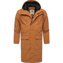 Wintermantel Ragwear "Wintermantel Mr Them Long", Herren, Gr. L, braun (braun sugar25), Obermaterial: 100% Polyester PES. Obermaterial: Futter: 100% Polyester PES. 100% Polyester PES., M&auml;ntel Wintermantel