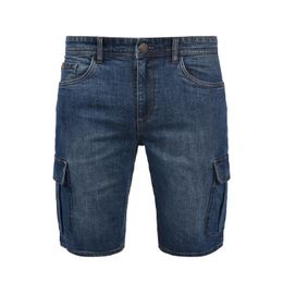 Jeansshorts Blend "Shorts BHJacko", Herren, Gr. M, N-Gr, blau (denim middleblau), Web, Obermaterial: 98% Baumwolle CO. 2% Elasthan EL., unifarben, regular fit normal, Jeans Jeansshorts