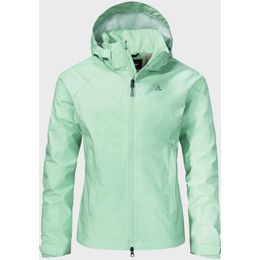 Sch&ouml;ffel Outdoorjacke SCH&Ouml;FFEL "Jacket Easy XT L", Damen, Gr. 38, gr&uuml;n (6205, gr&uuml;n), Oberstoff: 100% Polyester; (Membran: Polyurethan); Futter: 100% Polyester, regular fit, hoch geschlossener Ausschnitt, Jacken Outdoorjacke
