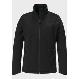 Sch&ouml;ffel Outdoorjacke SCH&Ouml;FFEL "Hiking Softshell Jk Style Fracon WMS", Damen, Gr. 36, schwarz (9990, schwarz), Oberstoff: Aussenseite: 100% Polyester, Innenseite: 100% Polyester; (Membran: Thermoplastisches Polyurethan); Oberstoff Besatz: 100% Polyester; Futter: 100% Polyester, regular fit, Jacken Outdoorjacke