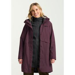 3-in-1-Funktionsmantel Jack Wolfskin "BAYLIGHT 3IN1 COAT W", Damen, Gr. XS, amaranth, Obermaterial: 100% Polyester. Futter: 100% Polyester. Innenjacke: 100% Polyester. Futter: 100% Polyester, M&auml;ntel 3-in-1-Funktionsmantel