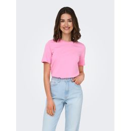 Kurzarmshirt Only "ONLOnly S/S TEE JRS NOOS", Damen, Gr. S (36), pink (sachet pink), Jersey, Obermaterial: 100% Baumwolle, unifarben, regular fit normal, Rundhals, Shirts Kurzarmshirt, regular fit, casual, Single Jersey, Baumwolle, Rundhals