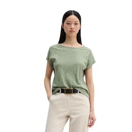 Marc O'Polo T-Shirt MARC O'POLO, Damen, Gr. XL, fresh sage, Slub, Obermaterial: 100% Baumwolle, regular fit normal, U-Boot-Ausschnitt, Shirts T-Shirt, regular aus weichem Baumwoll-Slub-Jersey
