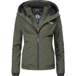 Outdoorjacke Marikoo "&Uuml;bergangsjacke Erdbeere", Damen, Gr. L, gr&uuml;n (olive), Obermaterial: 100% Polyester PES. Obermaterial: Futter: 100% Polyester PES. 100% Polyester PES., Jacken Outdoorjacke