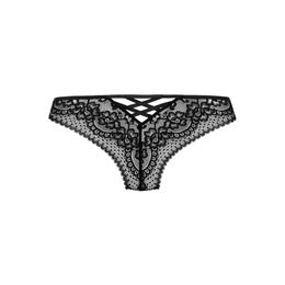 Lascana Damen Slip, Gr. 36, schwarz, Obermaterial: 90% Polyamid, 10% Elasthan, Unterhosen