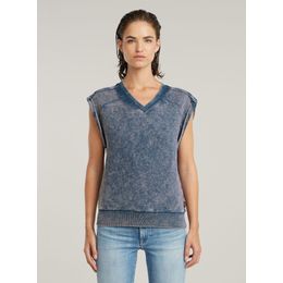 G-Star Raw G-STAR Damen Longpullover "Washed Sweatshirt", blau, Gr. M, Obermaterial: 100% Baumwolle, Pullover