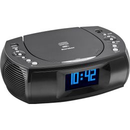 K&auml;rcher KARCHER Uhrenradio "UR 1309D", schwarz, B:23,8cm H:7,5cm T:16cm, Radios, DAB+ Radio, CD-Player, USB-Anschluss, USB-Ladefunktion, Radiowecker, Uhrenradio