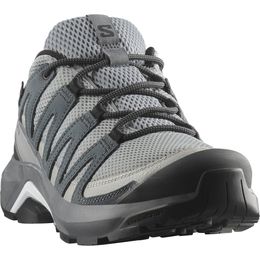 Wanderschuh Salomon "X-ADVENTURE RECON GORE-TEX W", Damen, Gr. 40,5, blau (monument, turbulence, ballad blau), Leder, Textil, Schuhe Wanderschuh, wasserdicht dank Gore-Tex Membrane