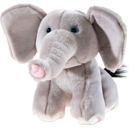 Kuscheltier Heunec "Bedrohte Tiere, Elefant", grau, Pl&uuml;schfiguren, KinderH:25cm, Kuscheltier, H:25cm