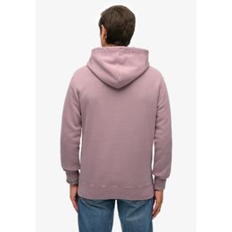 Superdry Herren Kapuzensweatshirt "MICRO LOGO HOOD", rosa, Gr. L, unifarben, angeraute Sweatware, Obermaterial: 80% Baumwolle, 20% Polyester,