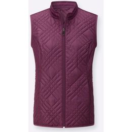 Casual Looks Damen Steppwesteviolett, Gr. 42, unifarben, 100% Polyester, Wattierung:100% Polyester, Westen