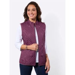 Casual Looks Damen Steppweste, lila, Gr. 48, unifarben, 100% Polyester, Wattierung:100% Polyester, Westen