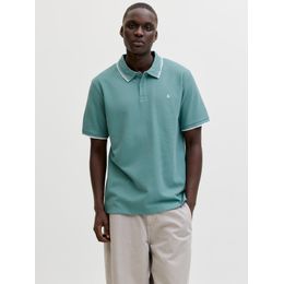 Jack & Jones JACK & JONES Herren Poloshirt "JJEAUSTIN POLO SS NOOS", gr&uuml;n, Gr. M, bestickt, unifarben, Jersey, Obermaterial: 58% Polyester, 40% Baumwolle, 2%