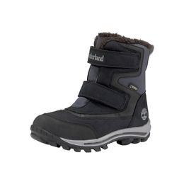 Timberland M&auml;dchen Winterboots "CHILLBERGMID HOOK & LOOP GORE-TEX SNOW BOOT", Gr. 37, schwarz, Leder, Synthetik, Schuhe, Snowboots, Winterstiefel,