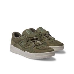 Sneaker DC Shoes "Construct", Herren, Gr. 10,5 (44), gr&uuml;n (army, olive), Obermaterial:54.6% Leder, 20.9% Synthetikmaterial, 25.5% Microfaser;, Schuhe Sneaker