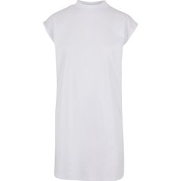 Shirtkleid Urban Classics "Urban Classics Damen Ladies Turtle Extended Shoulder Dress", Damen, Gr. 5XL, US-Gr&ouml;&szlig;en, wei&szlig;, 100% Baumwolle, unifarben, normal, Rundhals, Kleider Shirtkleid