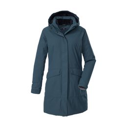 Parka Killtec "KOW 18 WMN PRK", Damen, Gr. 36, blau (hellpetrol), Obermaterial: 100% Polyester;Futter: 100% Polyester;F&uuml;llung: 100% Polyester, Jacken Parka, Wasser- und winddichter Parka, atmungsaktiv, verstellbare Details