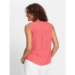 Casual Looks Damen Blusentop, orange, Gr. 38, gemustert, mehrfarbig, 100% Viskose, Blusen